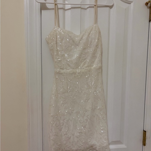 Windsor | Dresses | Windsor Cream Sequin Mini Dress | Poshmark